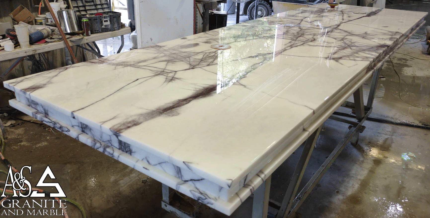 White Quartzite - Lilac Supreme - Ultra Custom Countertops
