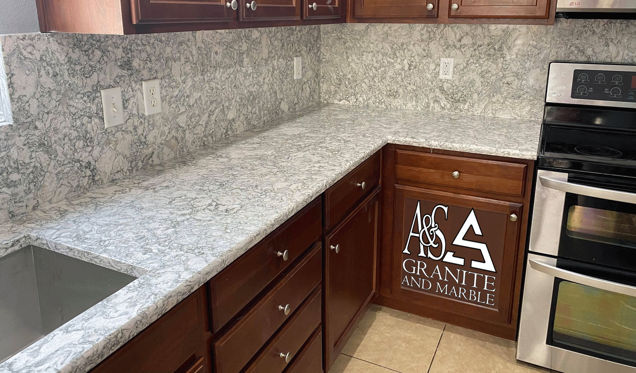 Cambria Berwyn countertops With Full Height Back Splash - A&S Granite ...